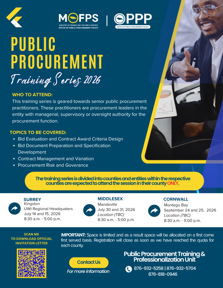 Public Procurement Training Series 2026 - Office of Public Procurement ...